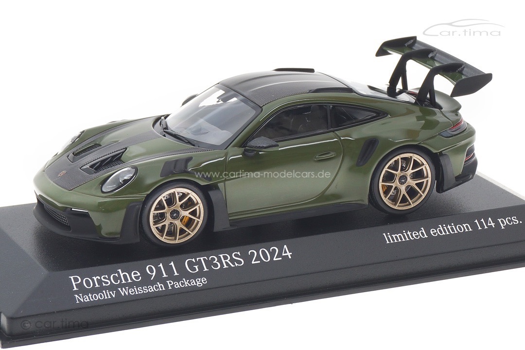 Porsche 911 (992) GT3 RS Weissach Paket Natooliv/Rad gold Minichamps 1:43 413062118 | 413062118