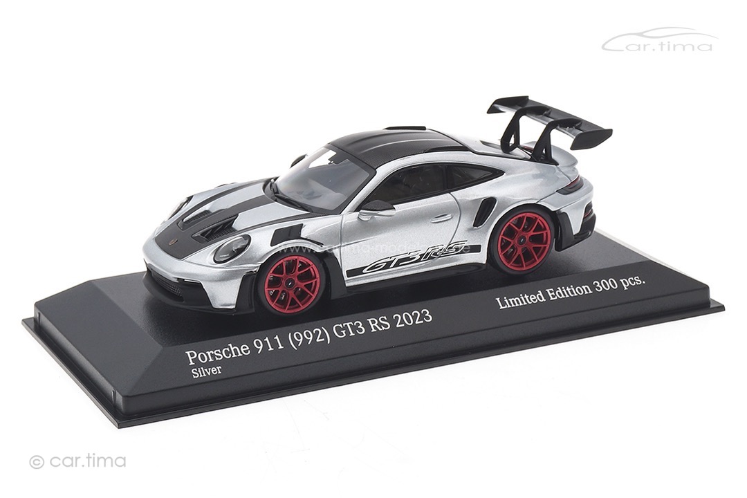 Porsche 911 (992) GT3 RS Weissach Paket GT-Silber/Rad Pyrorot Minichamps 1:43 413062114 | 413062114