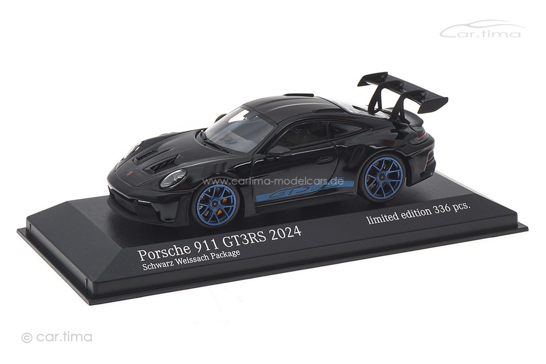 Porsche 911 (992) GT3 RS Weissach Package Schwarz/Rad Indigoblau Minichamps 1:43 413062122 ...