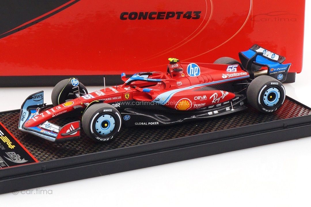 Ferrari SF24 GP USA Miami 2024 Carlos Sainz Jr. BBR 1:43 BBRC301B ...